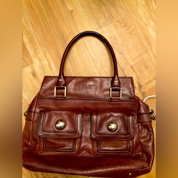 kate spade | Bags | Kate Spade Brown Leather Bag In Excellent Condition ...